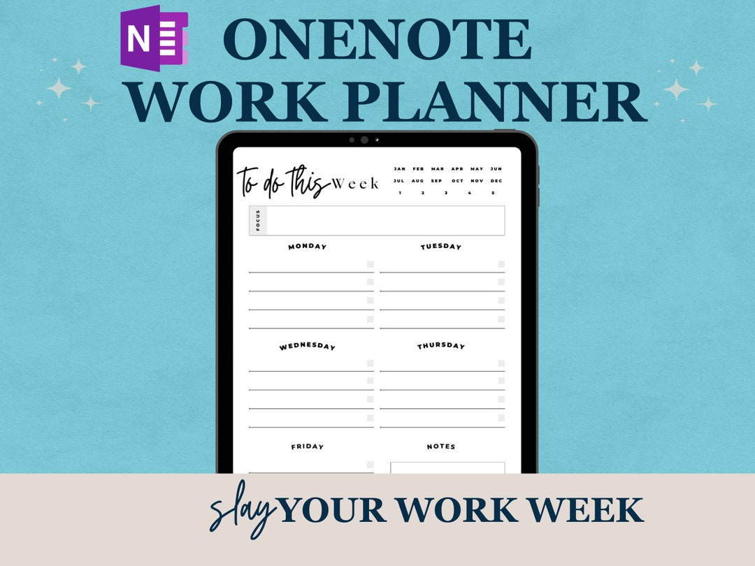 Onenote Work Planner Undated Microsoft Onenote Templates for - Etsy UK