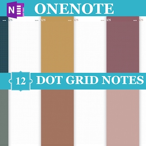 Boho Onenote Notes Template, Dot Grid Onenote Digital Notepad, Dotted ...