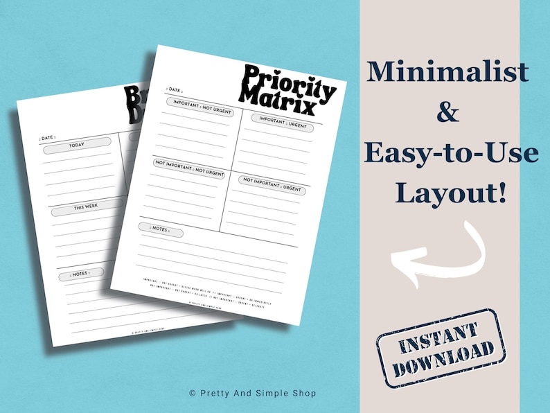 Onenote Brain Dump & Eisenhower Priority Matrix Template | ADHD One ...