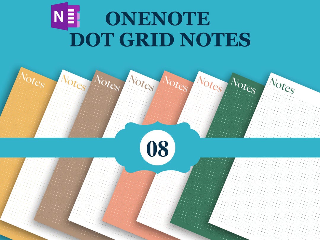 Cottagecore Onenote Notes Template, Dot Grid Onenote Digital Notepad ...