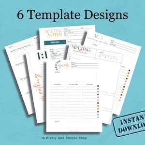 Earthy Boho Onenote Meeting Templates for Work Professionals, Meeting ...
