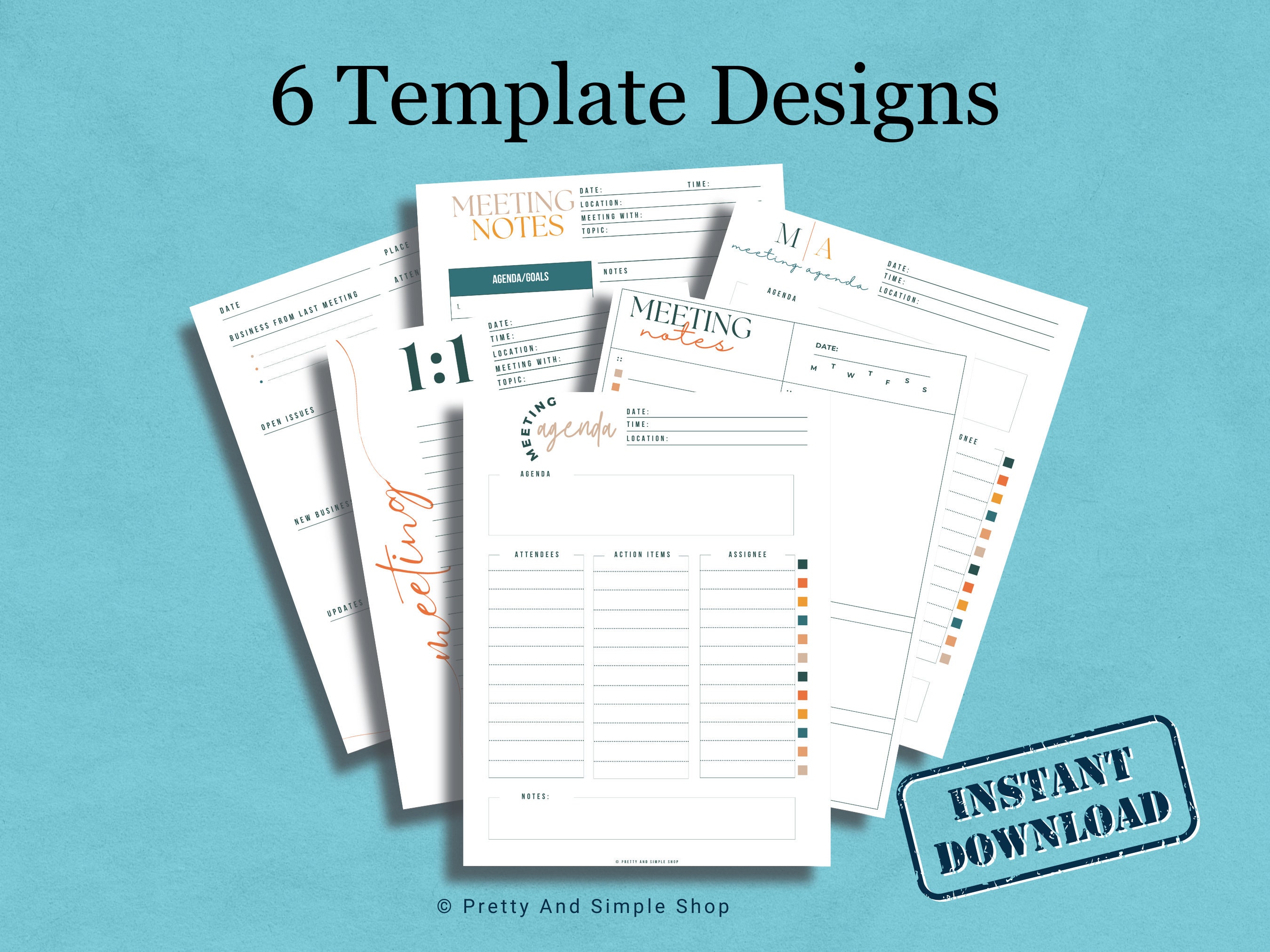 Earthy Boho Onenote Meeting Templates for Work Professionals, Meeting ...