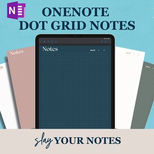Boho Onenote Notes Template, Dot Grid Onenote Digital Notepad, Dotted ...