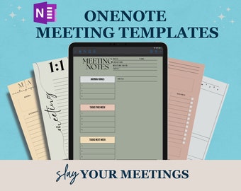 Onenote Meeting Templates for Work Professionals, Meeting Notes ...