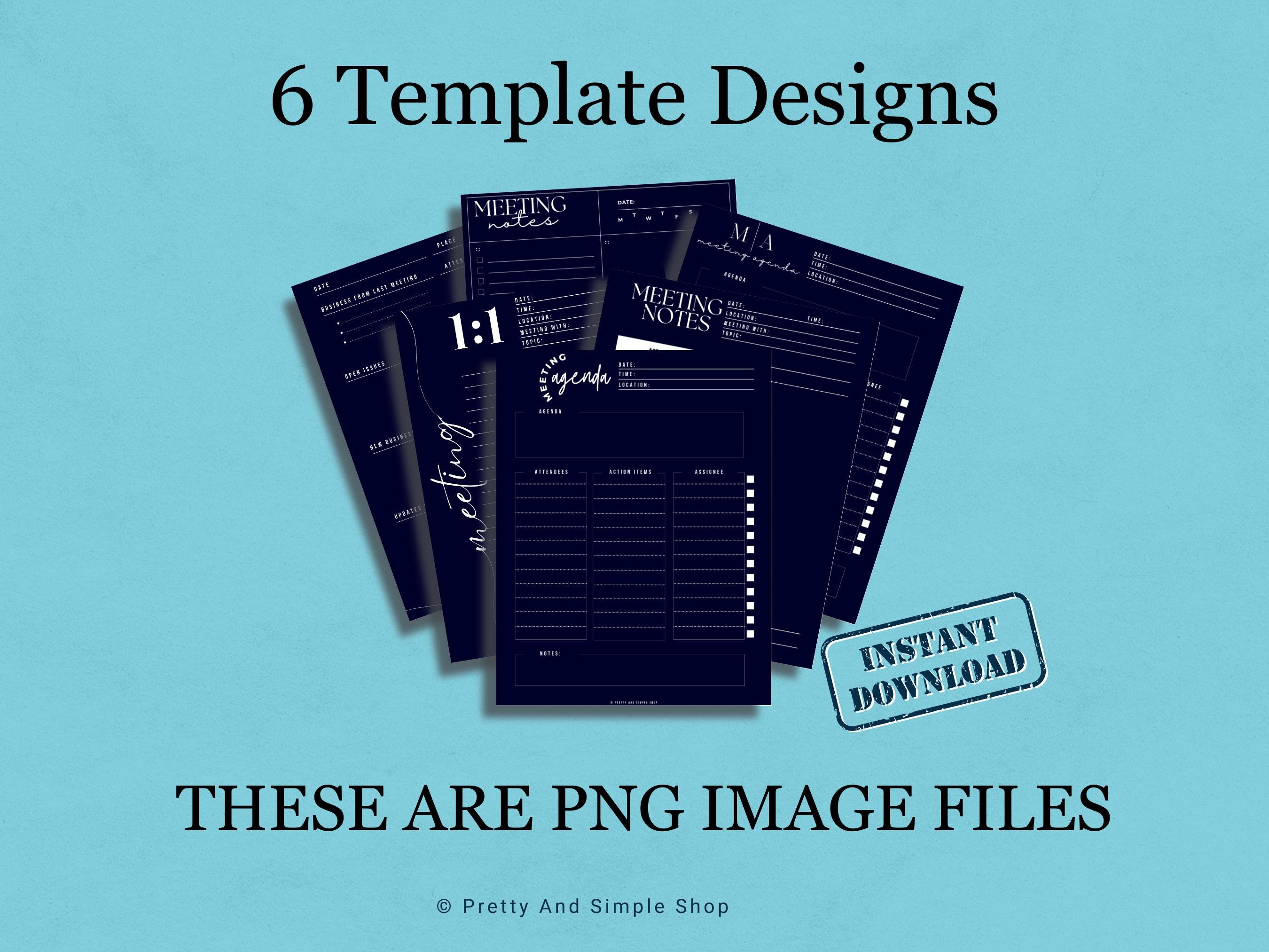 Blue Dark Mode Onenote Meeting Templates for Work Professionals ...