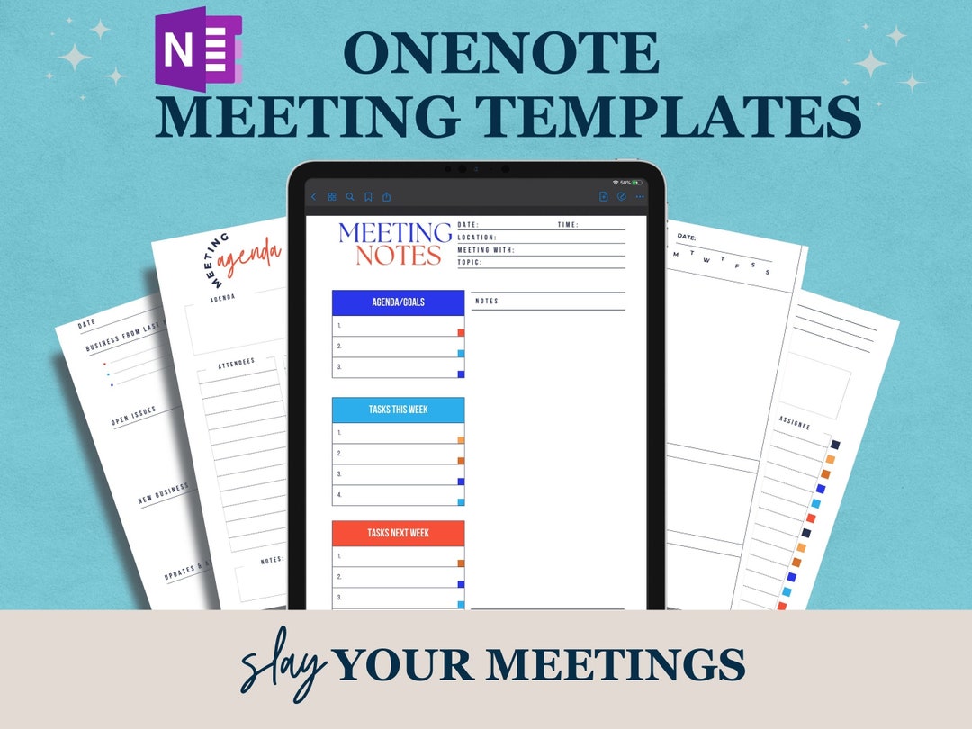 Onenote Aesthetic Meeting Templates for Work Professionals, Meeting ...