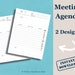Boho Onenote Meeting Templates for Work Professionals, Meeting Agenda ...