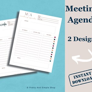Pretty Onenote Meeting Templates for Work Professionals, Meeting Agenda ...