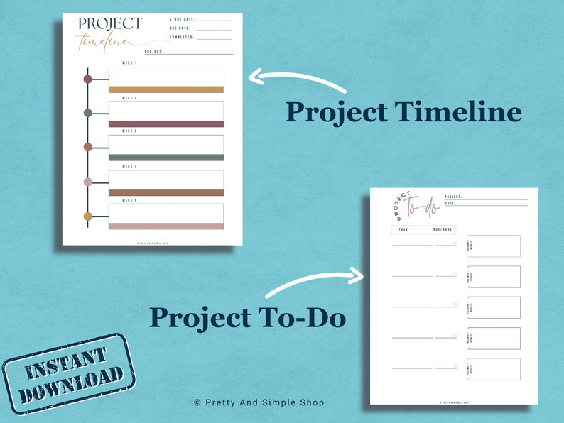 Boho Onenote Project Management Templates for Work Professionals ...