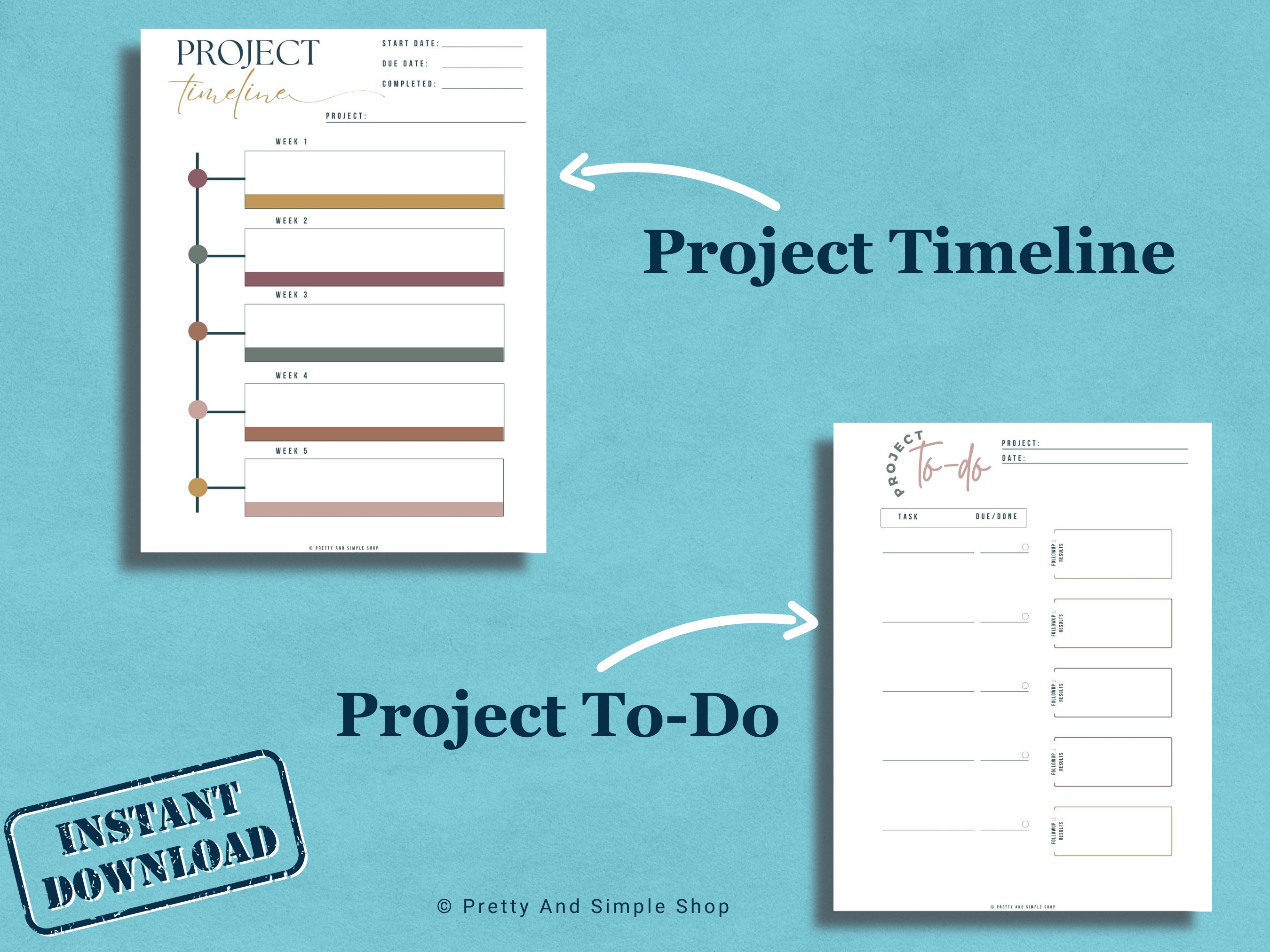 Boho Onenote Project Management Templates for Work Professionals ...