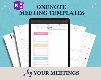 Onenote Aesthetic Meeting Templates for Work Professionals, Meeting ...