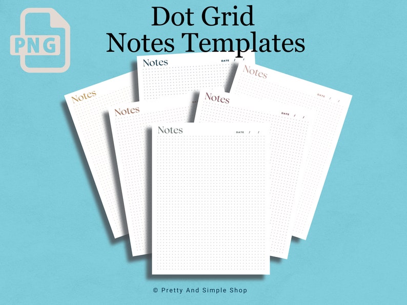 Boho Onenote Notes Template, Dot Grid Onenote Digital Notepad, Dotted ...