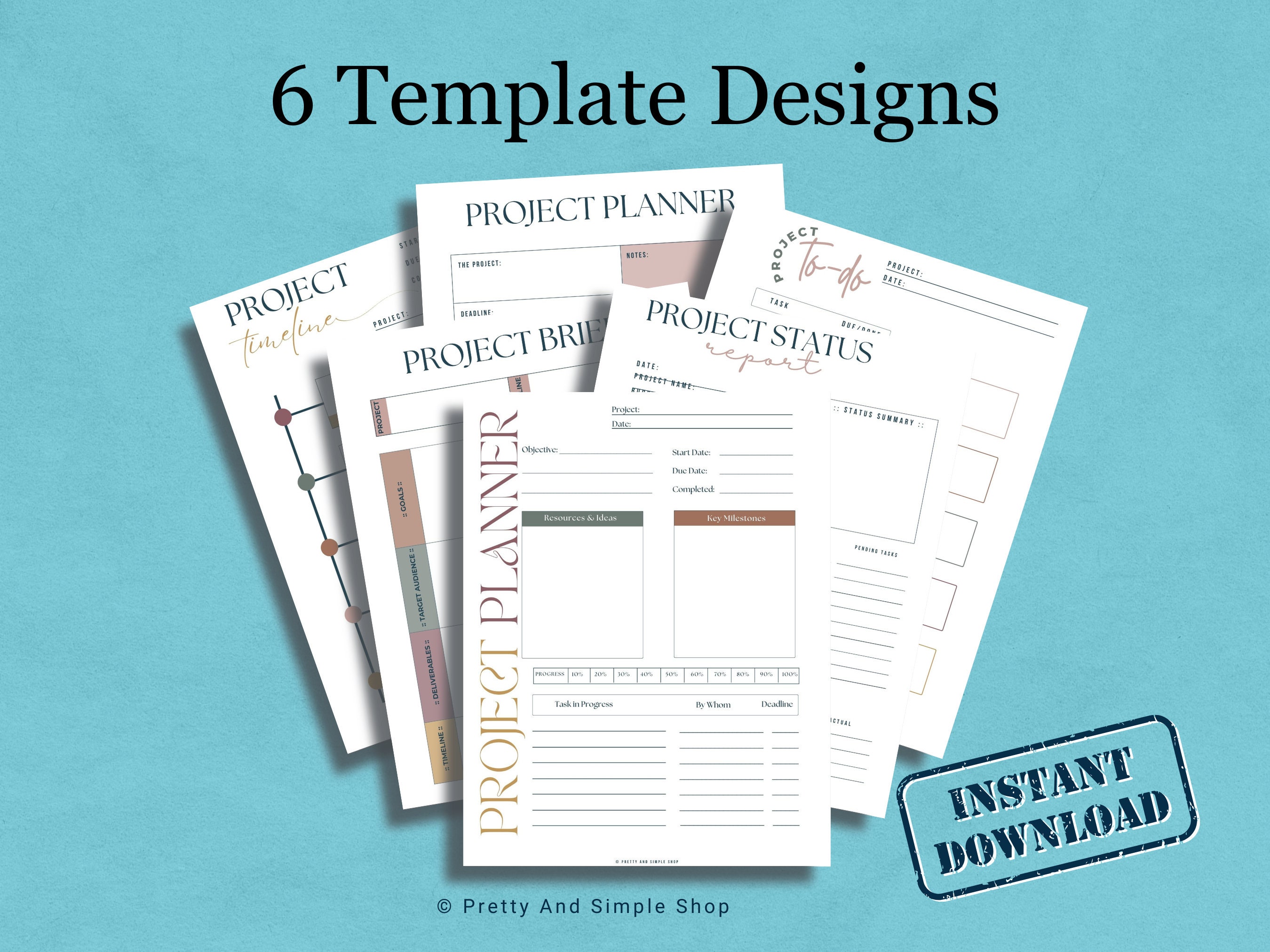 Boho Onenote Project Management Templates for Work Professionals ...