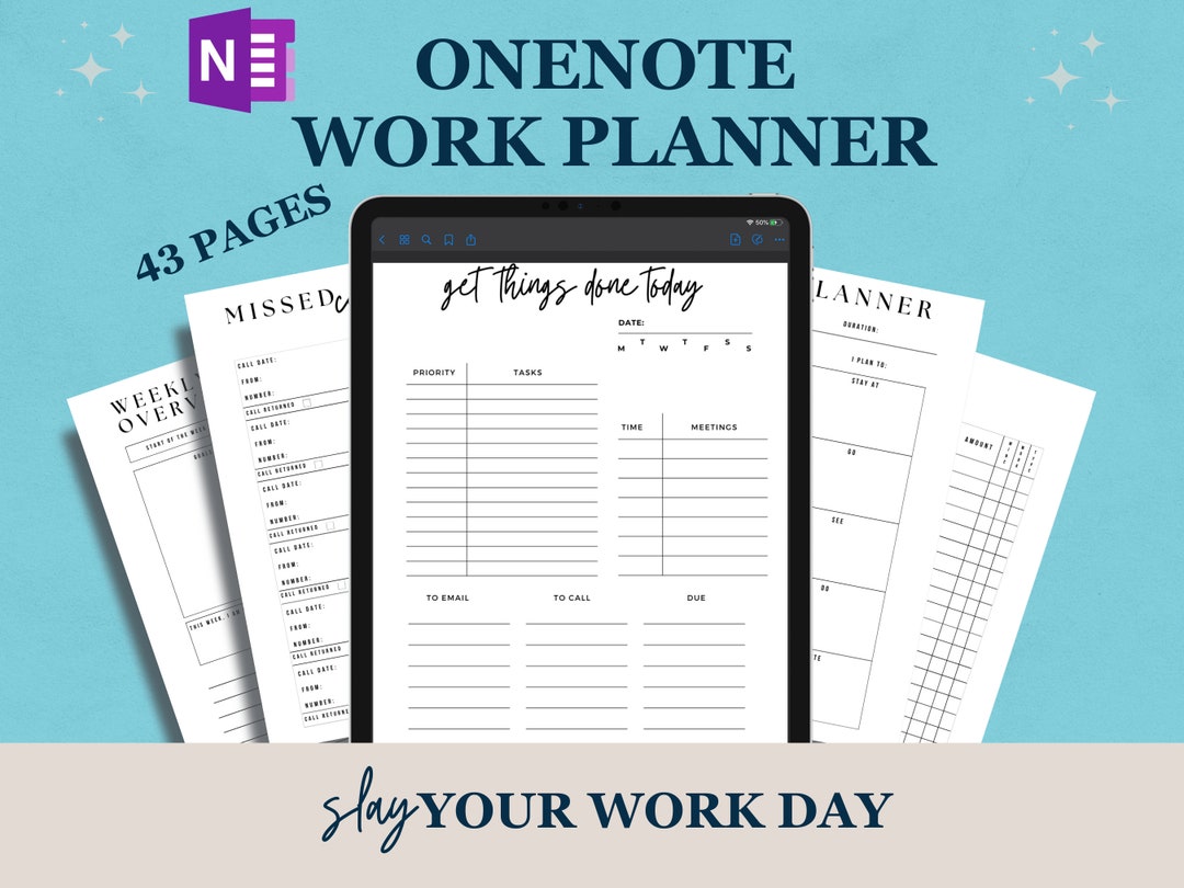 Onenote Templates for Executive Assistants | Microsoft M365 Aesthetic ...