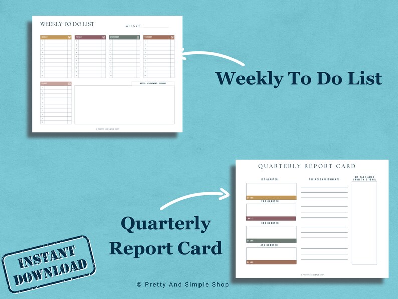 Boho Onenote Weekly Planner Templates for Work Professionals, Weekly to ...