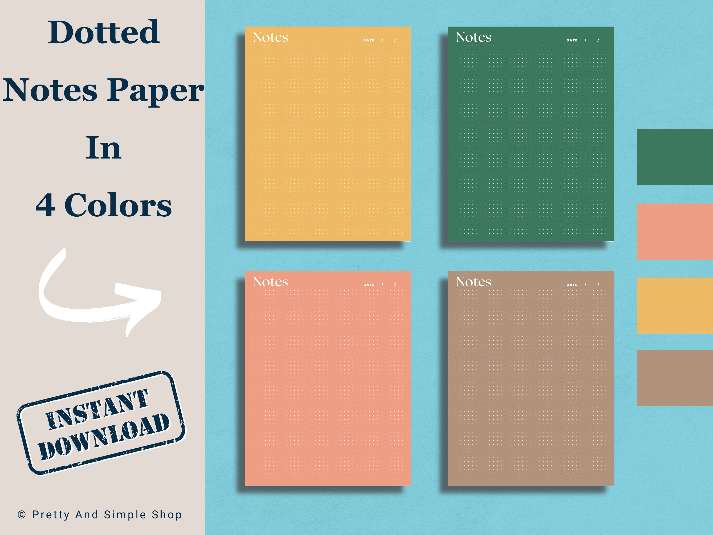 Cottagecore Onenote Notes Template, Dot Grid Onenote Digital Notepad ...