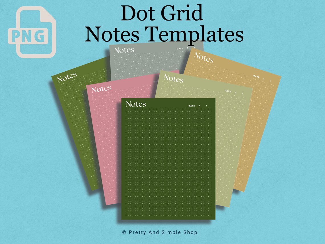 Aesthetic Onenote Notes Template, Dot Grid Onenote Digital Notepad ...