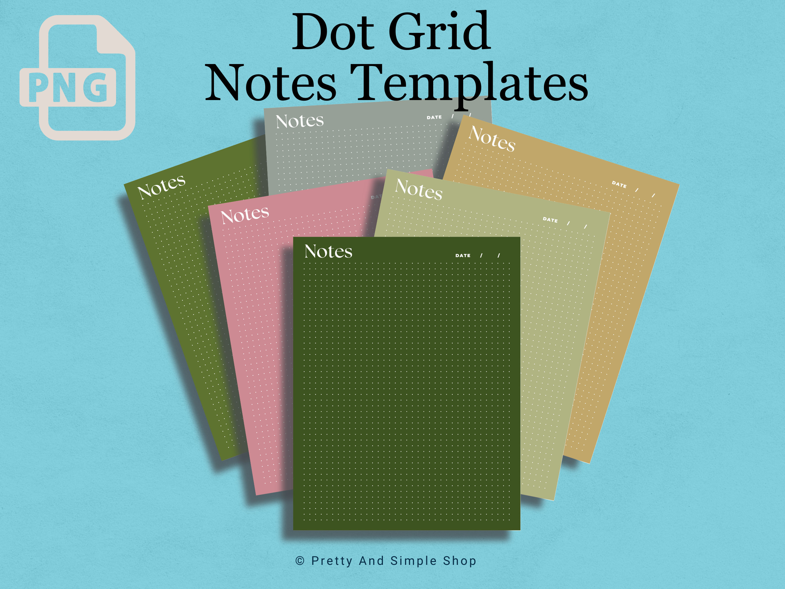 Aesthetic Onenote Notes Template, Dot Grid Onenote Digital Notepad ...