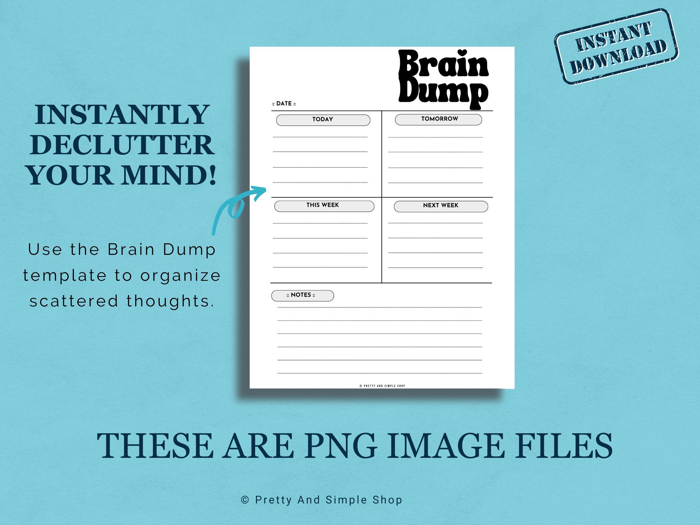Onenote Brain Dump & Eisenhower Priority Matrix Template | ADHD One ...