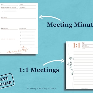 Pretty Onenote Meeting Templates for Work Professionals, Meeting Agenda ...