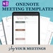 Boho Onenote Meeting Templates for Work Professionals, Meeting Agenda ...