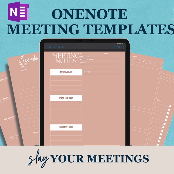One Note Planner Work Template - Etsy