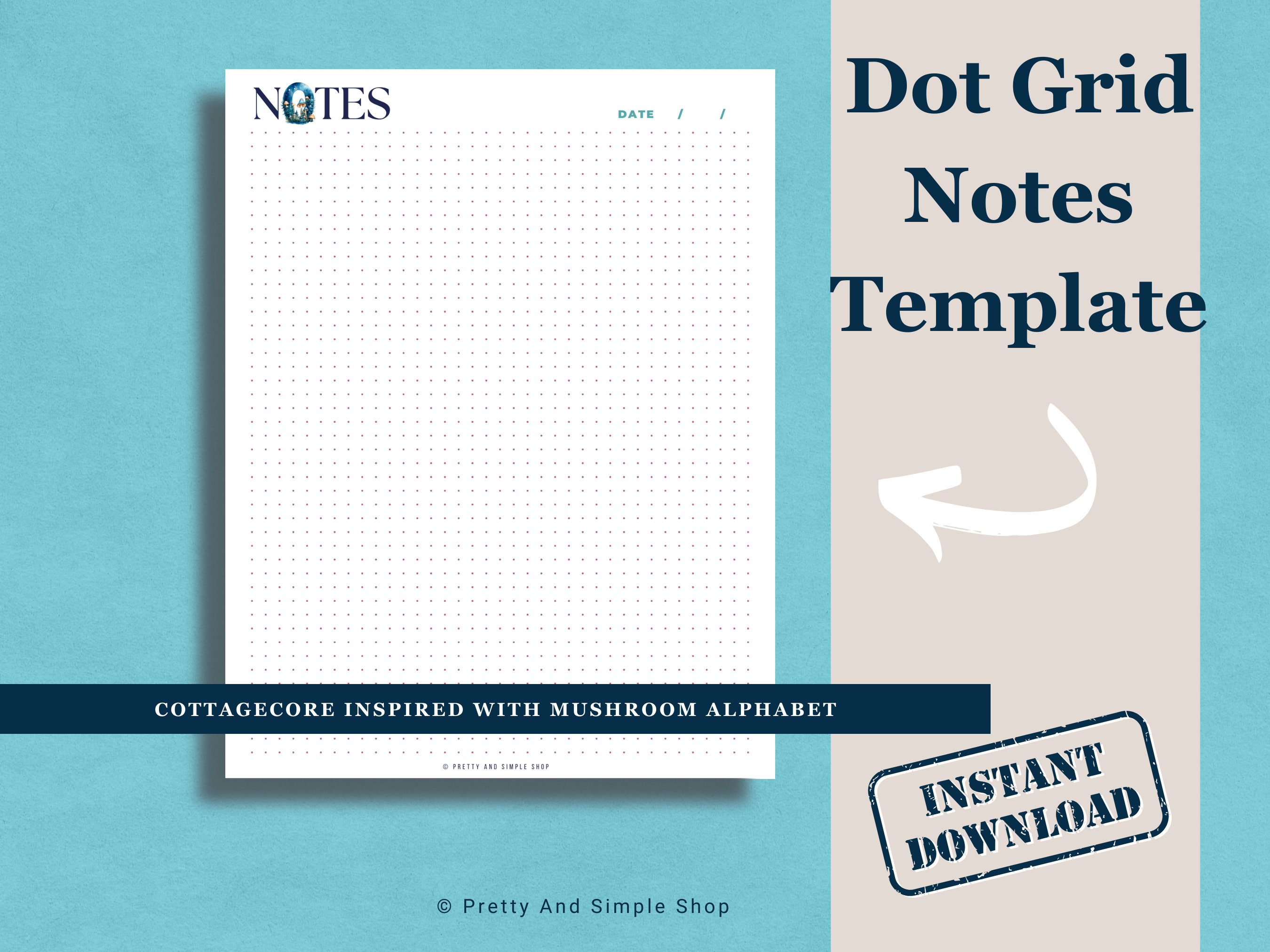 Onenote Meeting Templates for Work Professionals, Mushroom Cottagecore ...