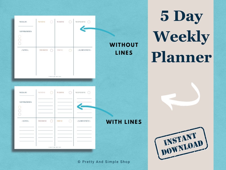 Boho Onenote Weekly Planner Templates for Work Professionals, Weekly to ...