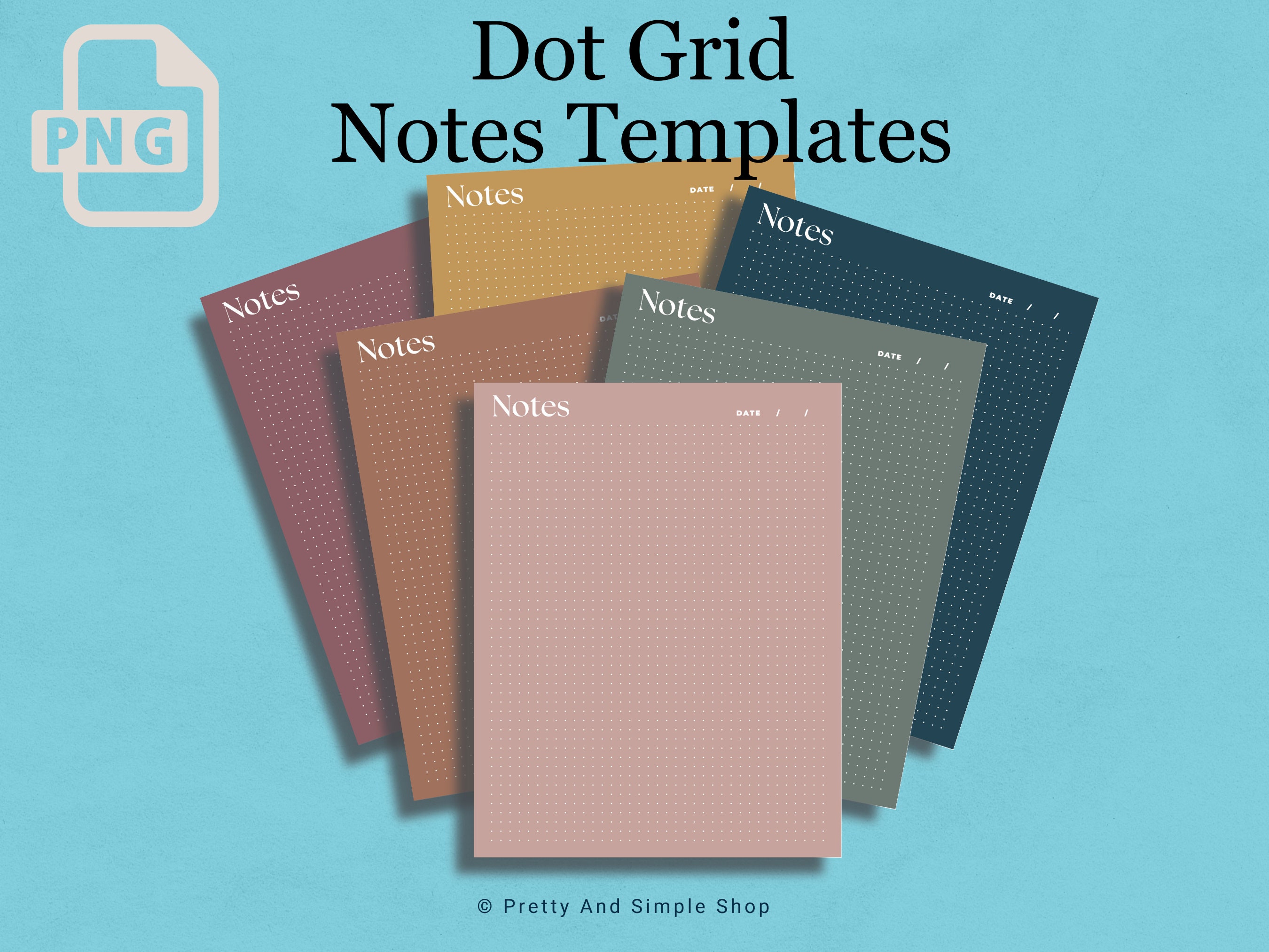 Boho Onenote Notes Template, Dot Grid Onenote Digital Notepad, Dotted ...