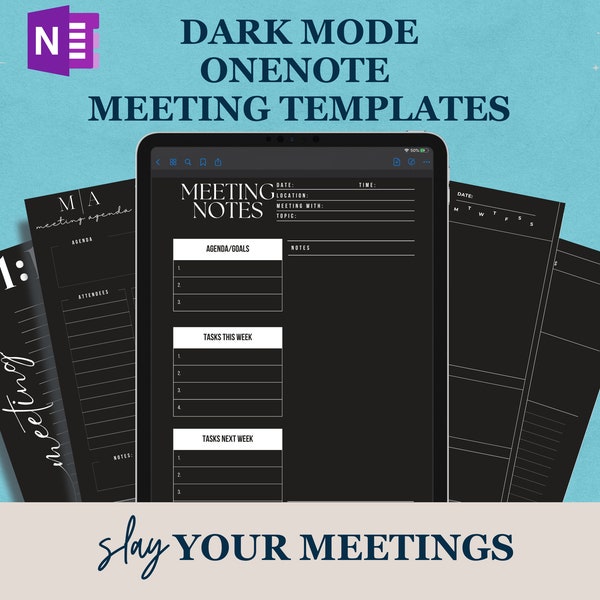 Onenote Template for Professionals - Etsy