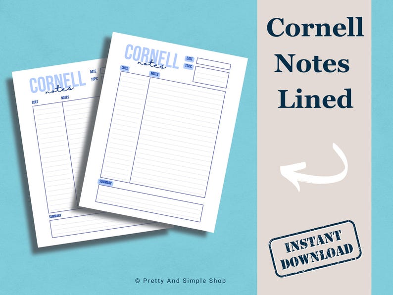 Blue Onenote Cornell Notes Template, Dot Grid Onenote Digital Notepad ...