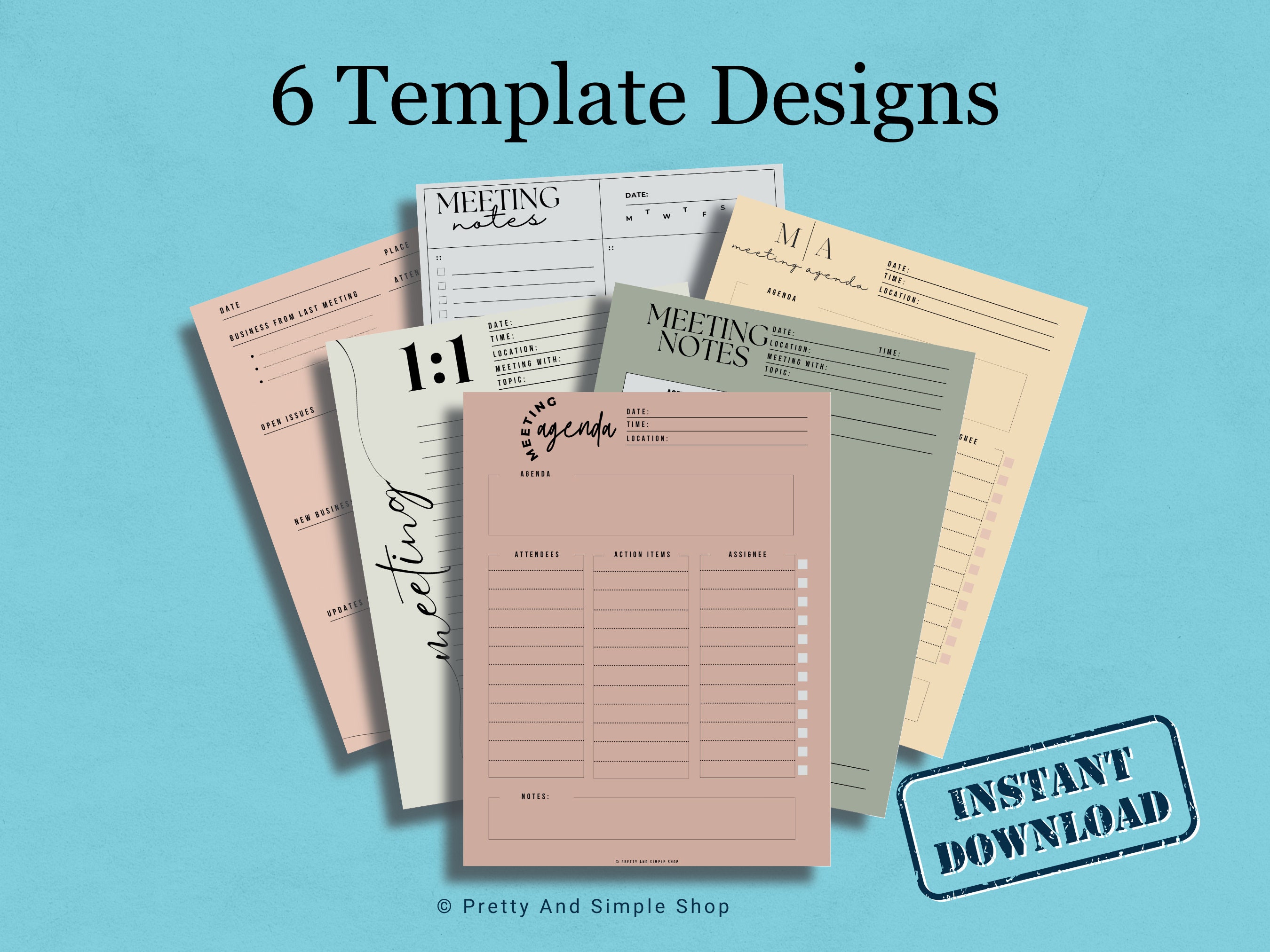 Onenote Meeting Templates for Work Professionals, Meeting Agenda ...