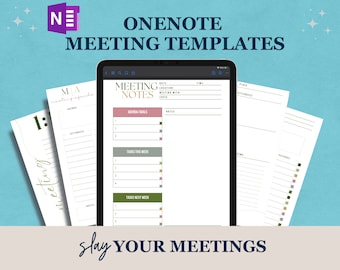 Onenote Meeting Templates for Work Professionals, Meeting Notes ...