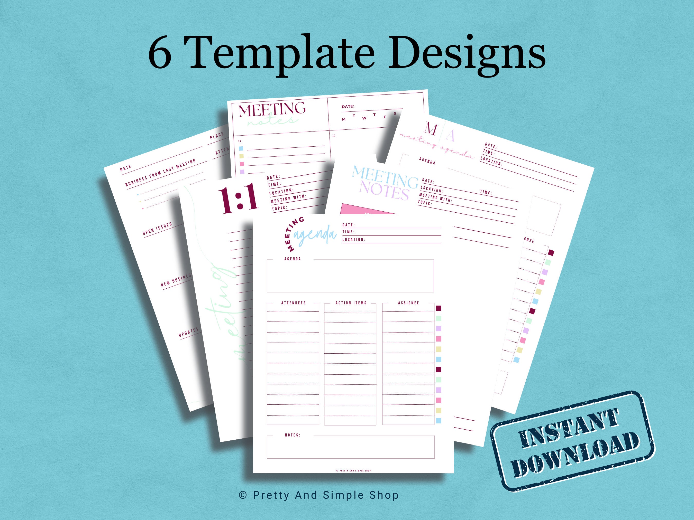 Pale Spring Onenote Meeting Templates for Work Professionals, Meeting ...