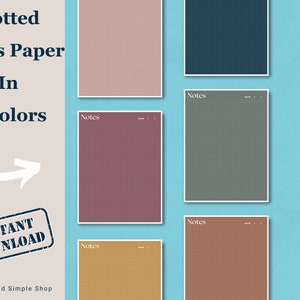 Boho Onenote Notes Template, Dot Grid Onenote Digital Notepad, Dotted ...