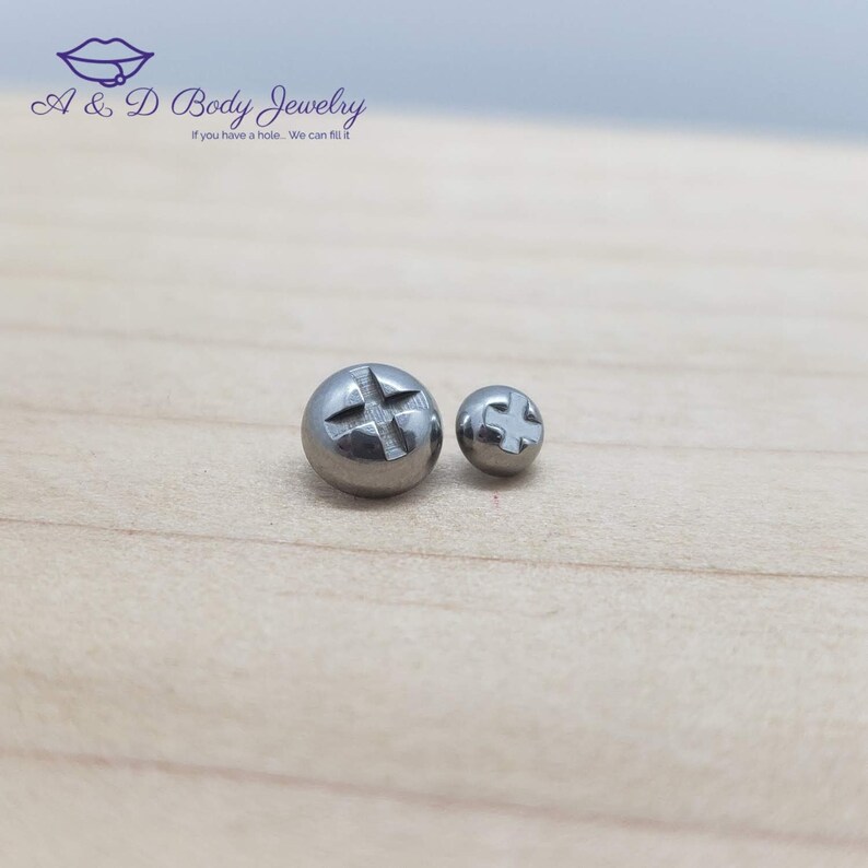 Screw Dermal Anchor Top 14 Gauge - Etsy
