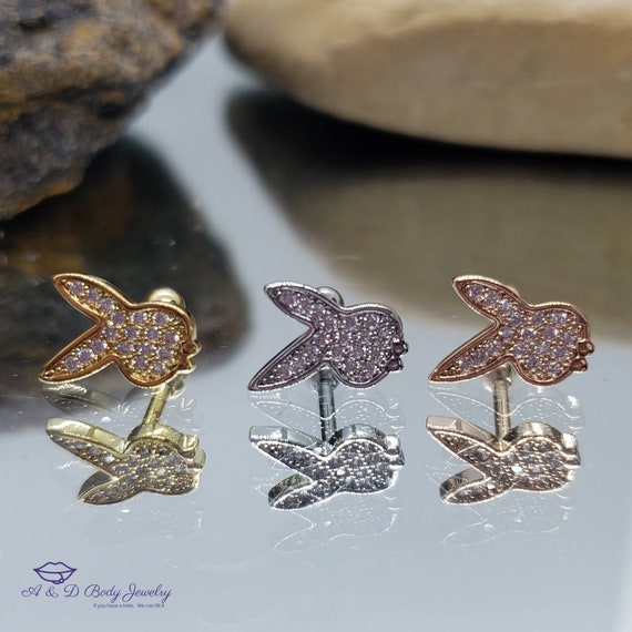 Playboy Bunny Cartilage Barbell | Etsy