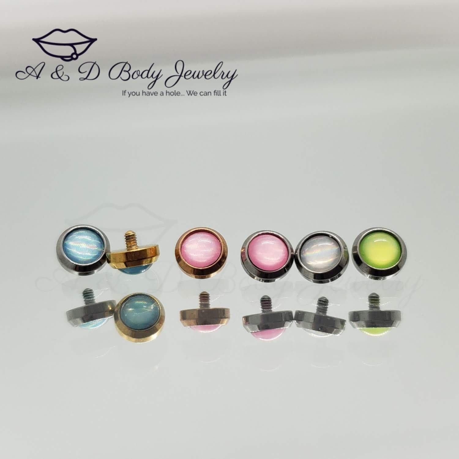 Illuminating Gem Dermal Anchor Top - 14 Gauge - Etsy