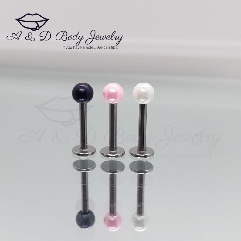 Pearl Acrylic Ball Lip Labret - Etsy