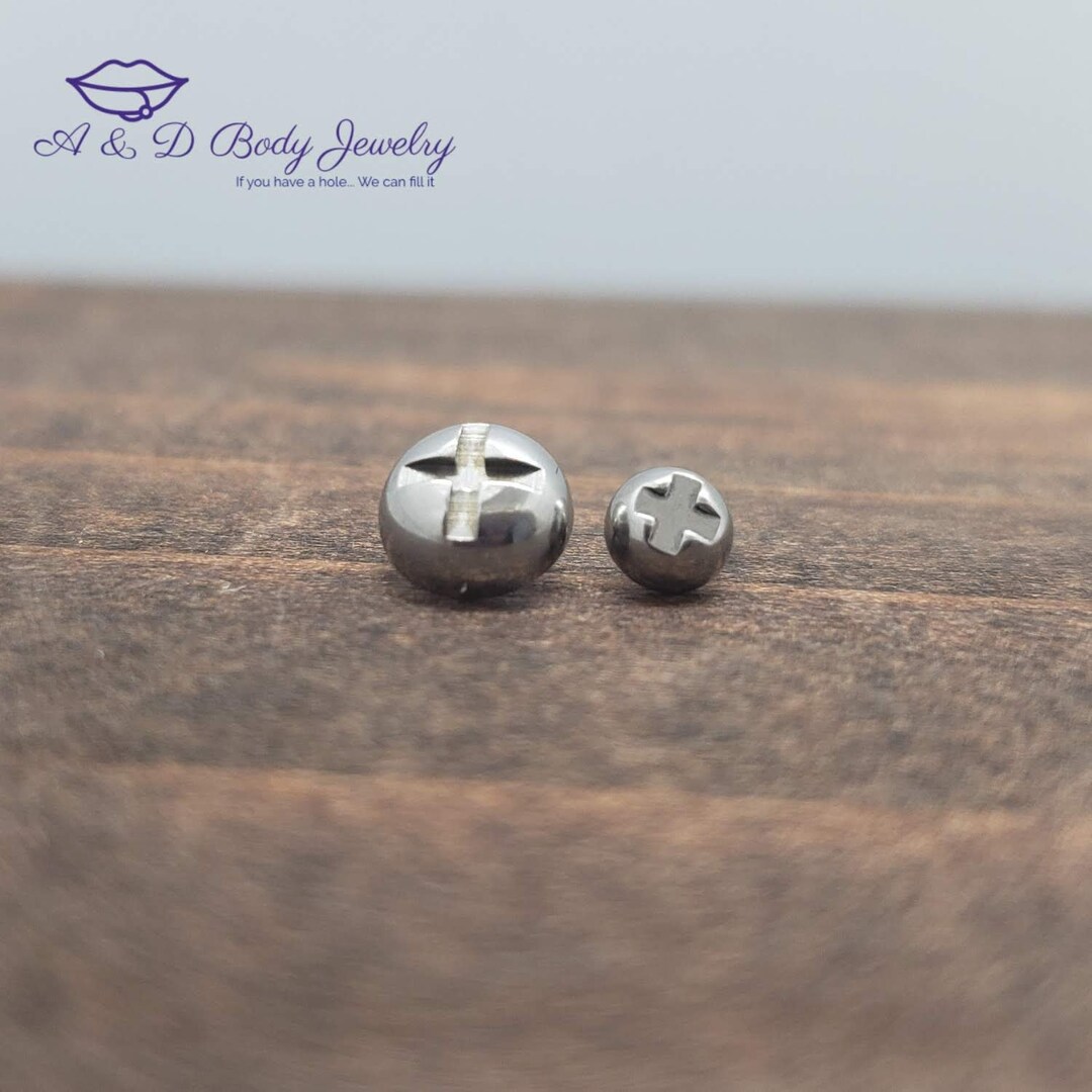 Screw Dermal Anchor Top - 14 Gauge - Etsy