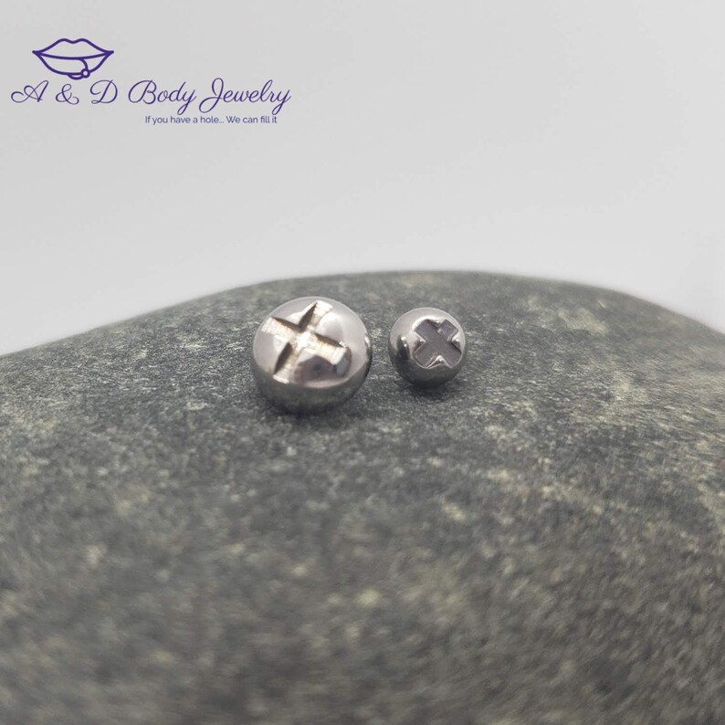 Screw Dermal Anchor Top 14 Gauge - Etsy