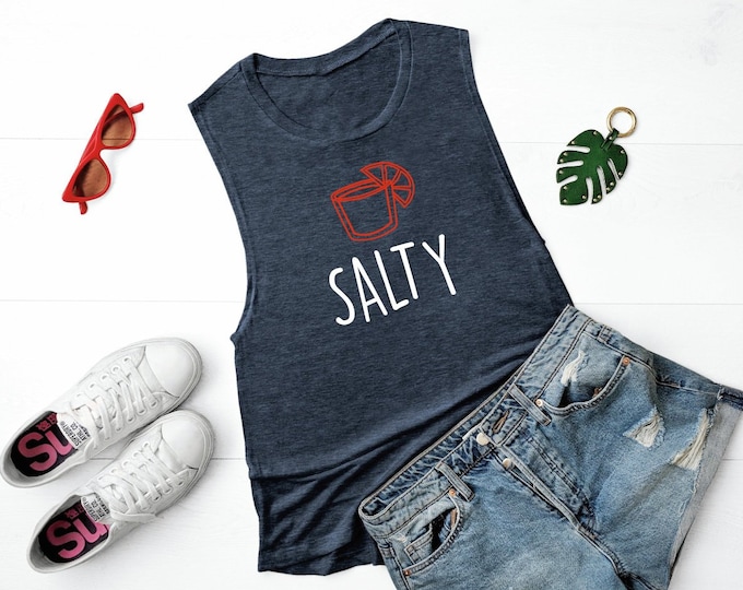 Salty...tequila....muscle Tank or T-shirt Cute Wedding Party ...