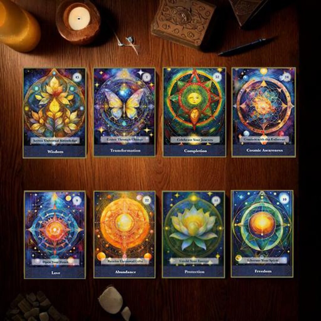Celestial Oracle Cards - Sacred Geometry - Etsy