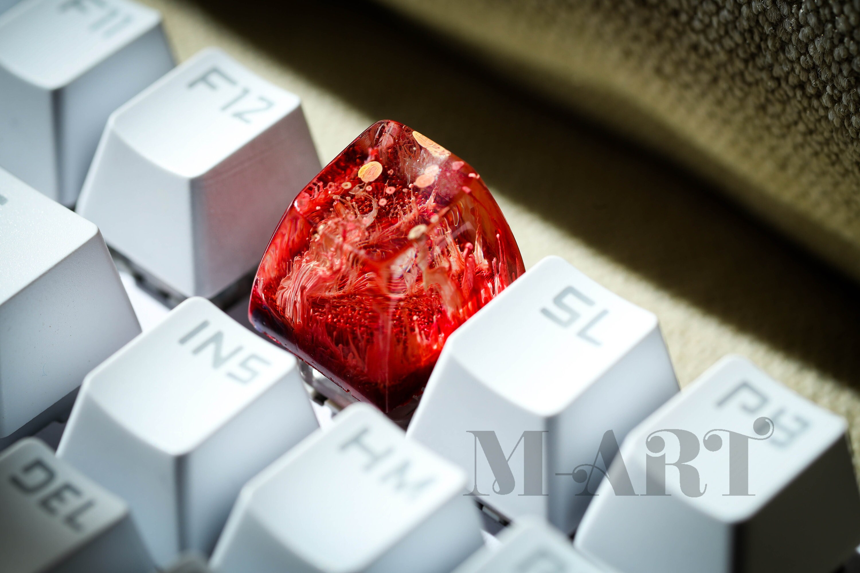 Handmade Red Texture Effect keycaps Mechanical | Etsy