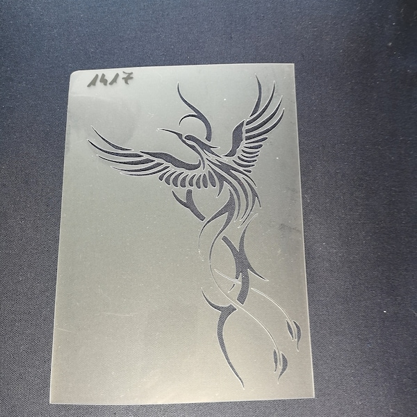Phoenix Stencil - Etsy