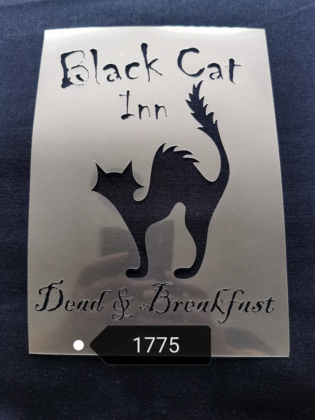 No1775 Black Cat Inn Stencil,flexible,reusable,125mic,wall,home Decor ...