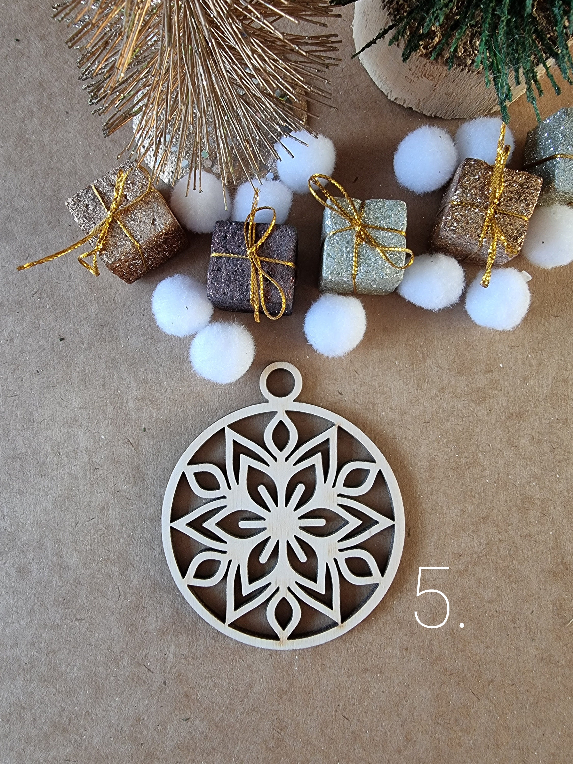 Christmas Tree Ornaments, Wooden Baubles, Christmas Decorations, Xmas ...