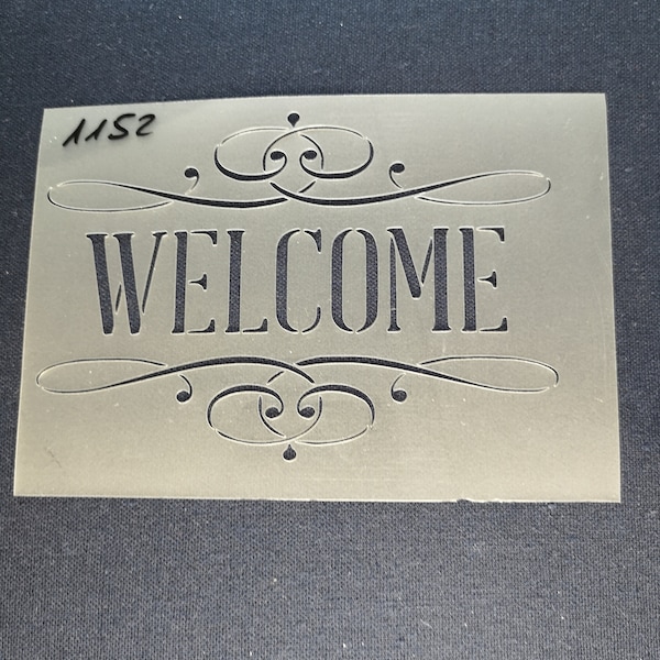 Welcome Stencil - Etsy