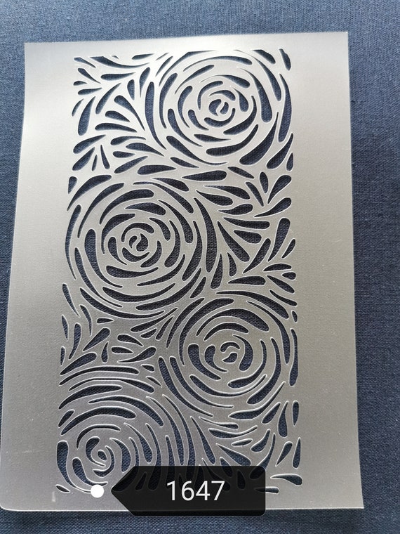 Flower pattern stencilflexiblereusable125micwall | Etsy