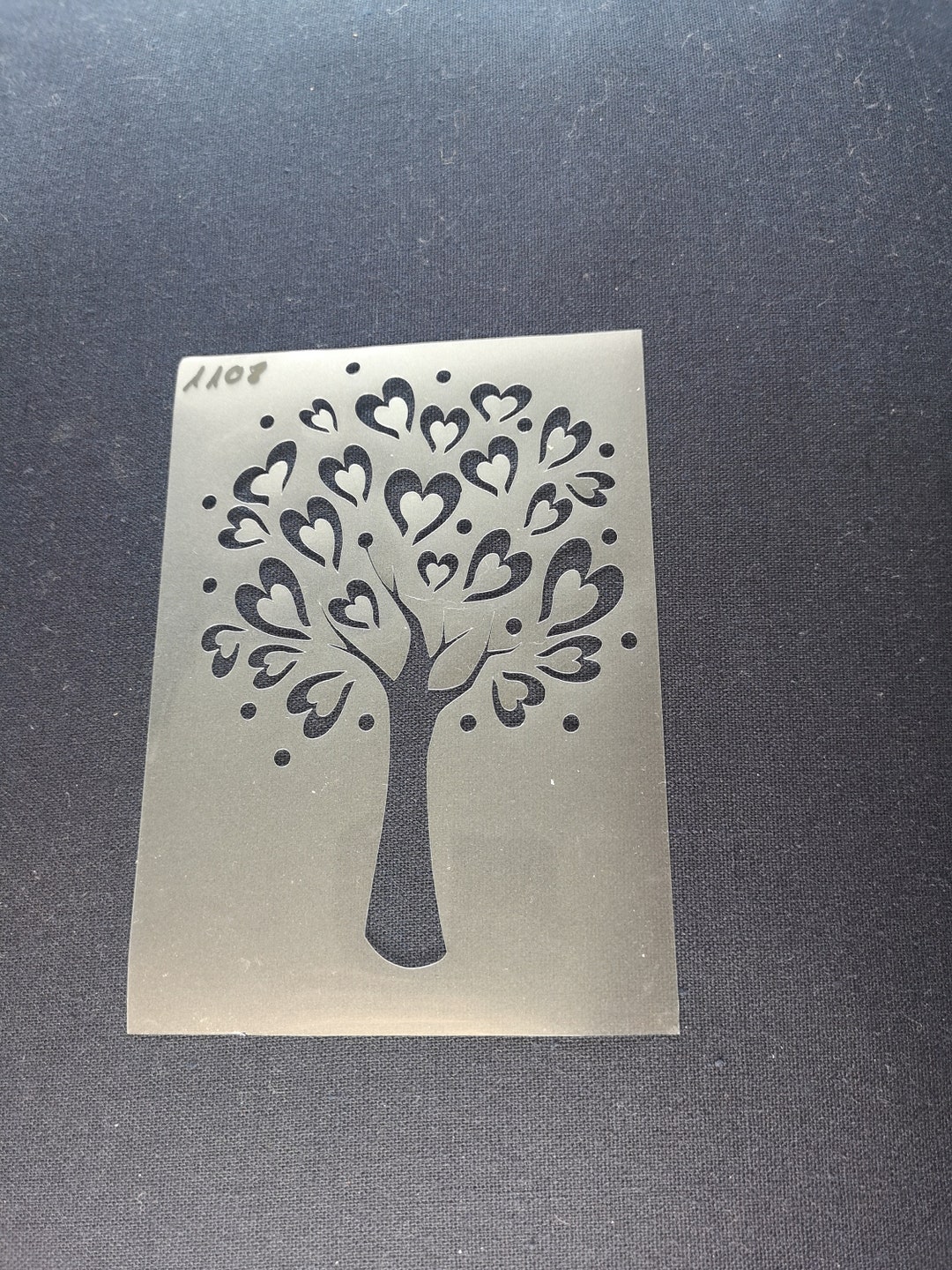 Hart boom stencil, flexibel, herbruikbaar, 125micron, muur decor, home ...